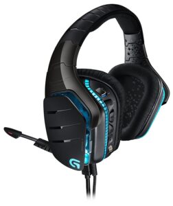 logitech g633 artemis spectrum rgb 7.1 surround sound gaming headset, black (renewed)