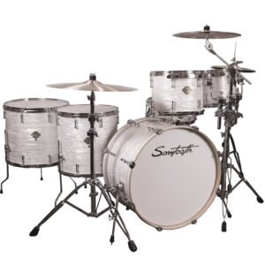 Sawtooth Command Series 6-Piece Drum Set Shell Pack with 24" Bass Drum, White Oyster