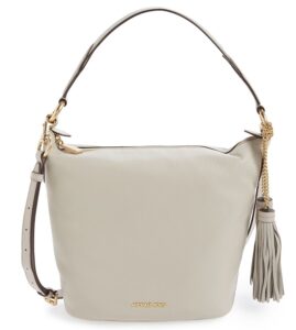 michael kors womens elana lether convertible shoulder bag (cement)