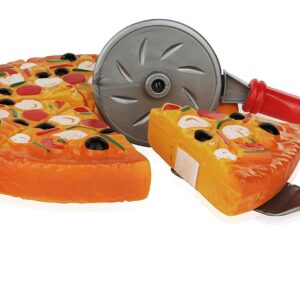 11 Piece Pizza Set for Kids; Play Food Toy Set; Great for a Pretend Pizza Party; Fast Food Cooking And Cutting Play Set Toy.