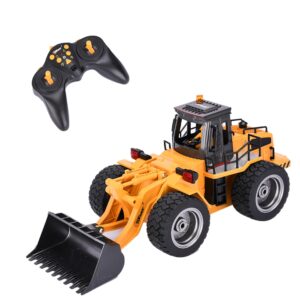 top race 6 channel full functional front loader rc remote control construction toy tractor lights and sounds 2.4ghz remote control tractor toys remote control bulldozer rc construction vehicles boy