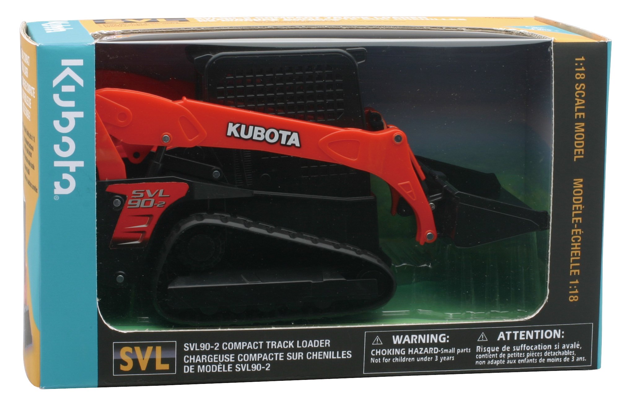 New Ray Mini Chargeuse Kubota SVL90 1/18° -33173 SS Toy, Multi-Coloured