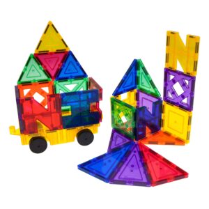 picassotiles building blocks inspirational kit 3d building construction toys clear magnetic stacking set stem playboards magnet felt tiles novelty games, creativity beyond imagination