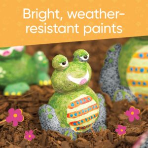 DIY Paint a Rock Pet Kit - Set of 6 (3 Frogs and 3 Turtles) - Includes Weather Resistant Paints and Paintbrush - 1.25'' - 5.75'' H