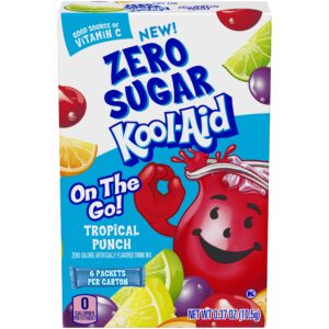 kool-aid sugar-free tropical punch on-the-go powdered drink mix 6 count