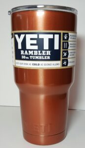 yeti rambler 30 oz, stainless steel, powder-coated, custom colors (copper)