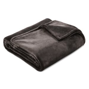 threshold ultra soft microplush bed blanket (full/queen, hot coffee)