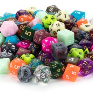 Wiz Dice Series II - DND Dice Set (105 Dice, 15 Sets of 7 Unique Colors) - Perfect DND Gifts - Role Playing Dice DND Accessories for TTRPG MTG Dice Games -D&D Dice Game Sets in Unique Finishes