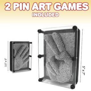 ArtCreativity 3D Pin Art Toy (Pack of 2) - Large 5x7 & Small 3.5x5 Sensory Boards for Kids & Adults - Autism-Friendly, Durable, Creative Gift Idea