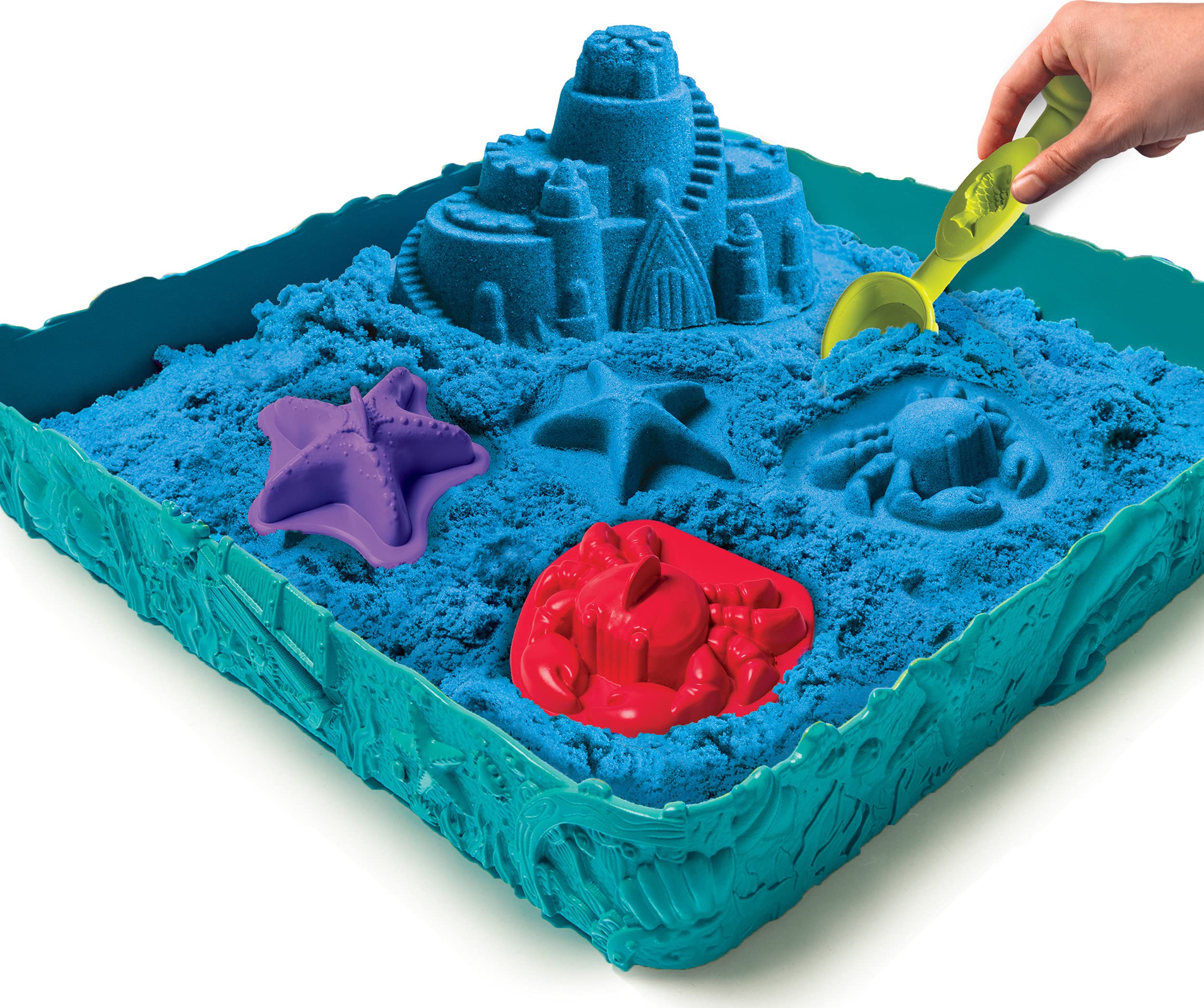 Kinetic Sand - Sandcastle Set with 1lb of Kinetic Sand and Tools and Molds (Color May Vary)