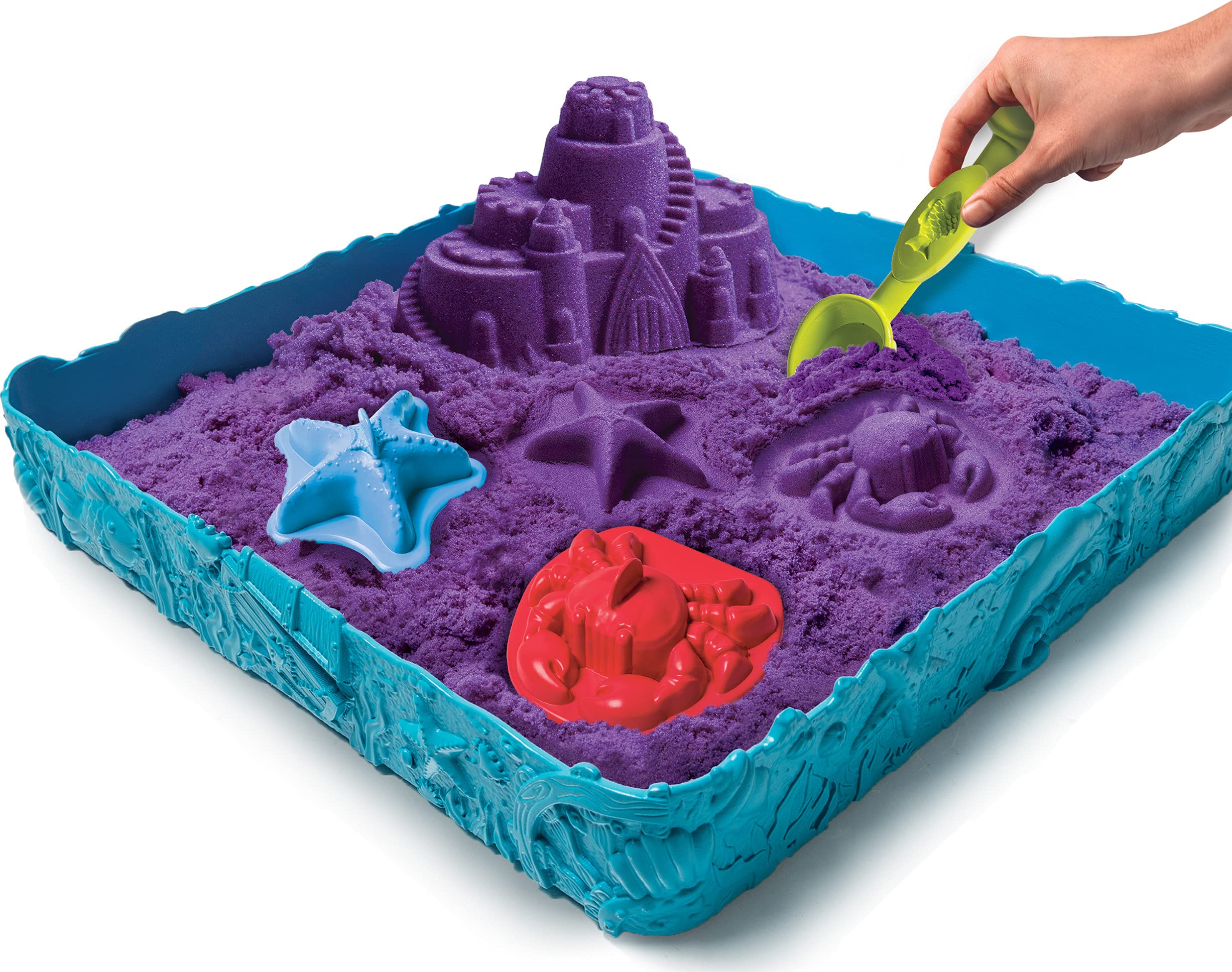 Kinetic Sand - Sandcastle Set with 1lb of Kinetic Sand and Tools and Molds (Color May Vary)