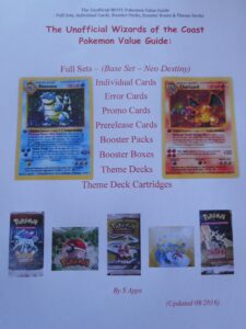 the unofficial wizards of the coast pokemon card value price guide