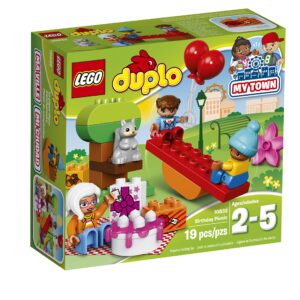 lego duplo my town birthday party 10832, preschool, pre-kindergarten large building block toys for toddlers