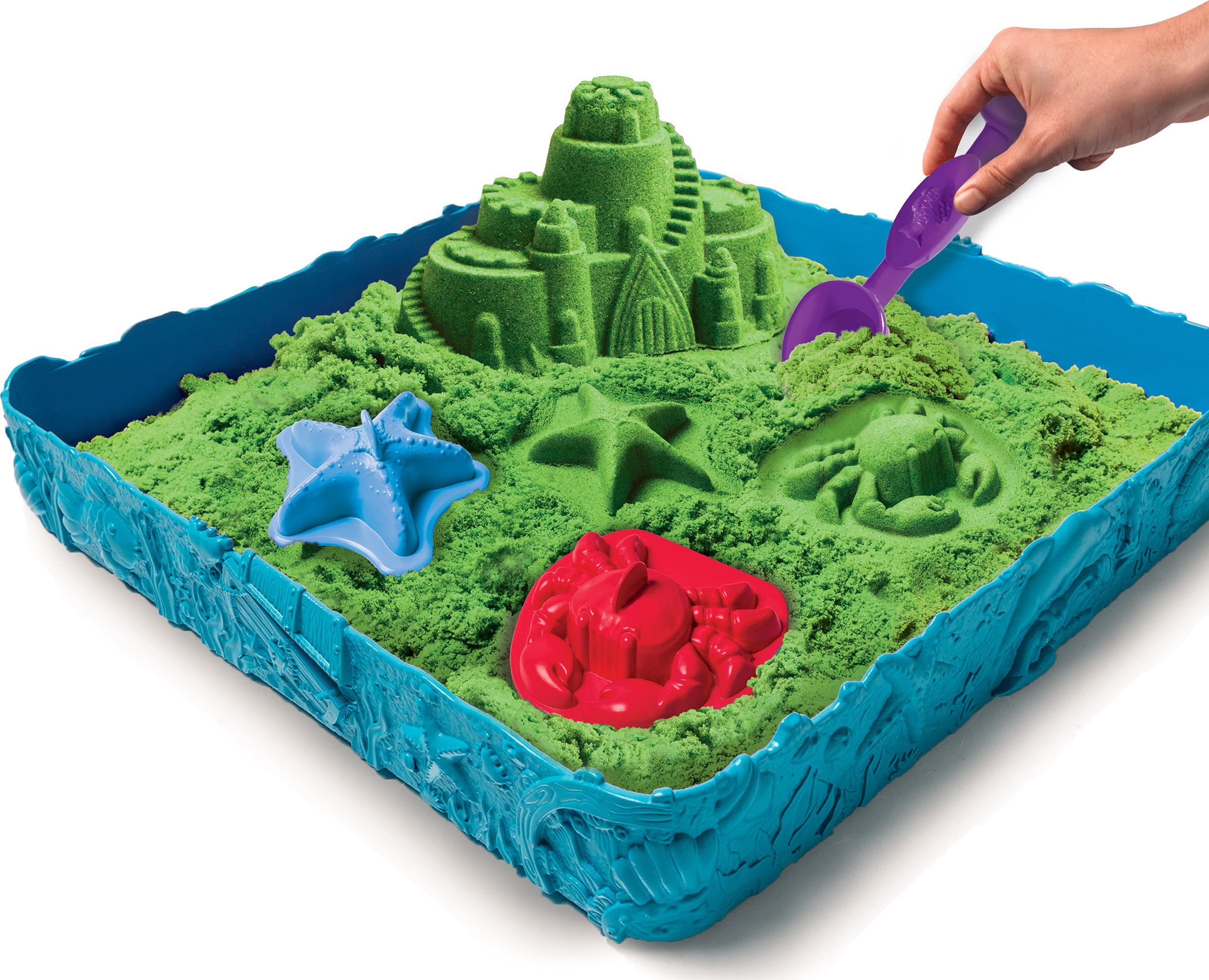 Kinetic Sand - Sandcastle Set with 1lb of Kinetic Sand and Tools and Molds (Color May Vary)