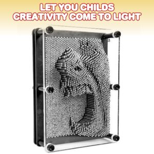 ArtCreativity 3D Pin Art Toy (Pack of 2) - Large 5x7 & Small 3.5x5 Sensory Boards for Kids & Adults - Autism-Friendly, Durable, Creative Gift Idea