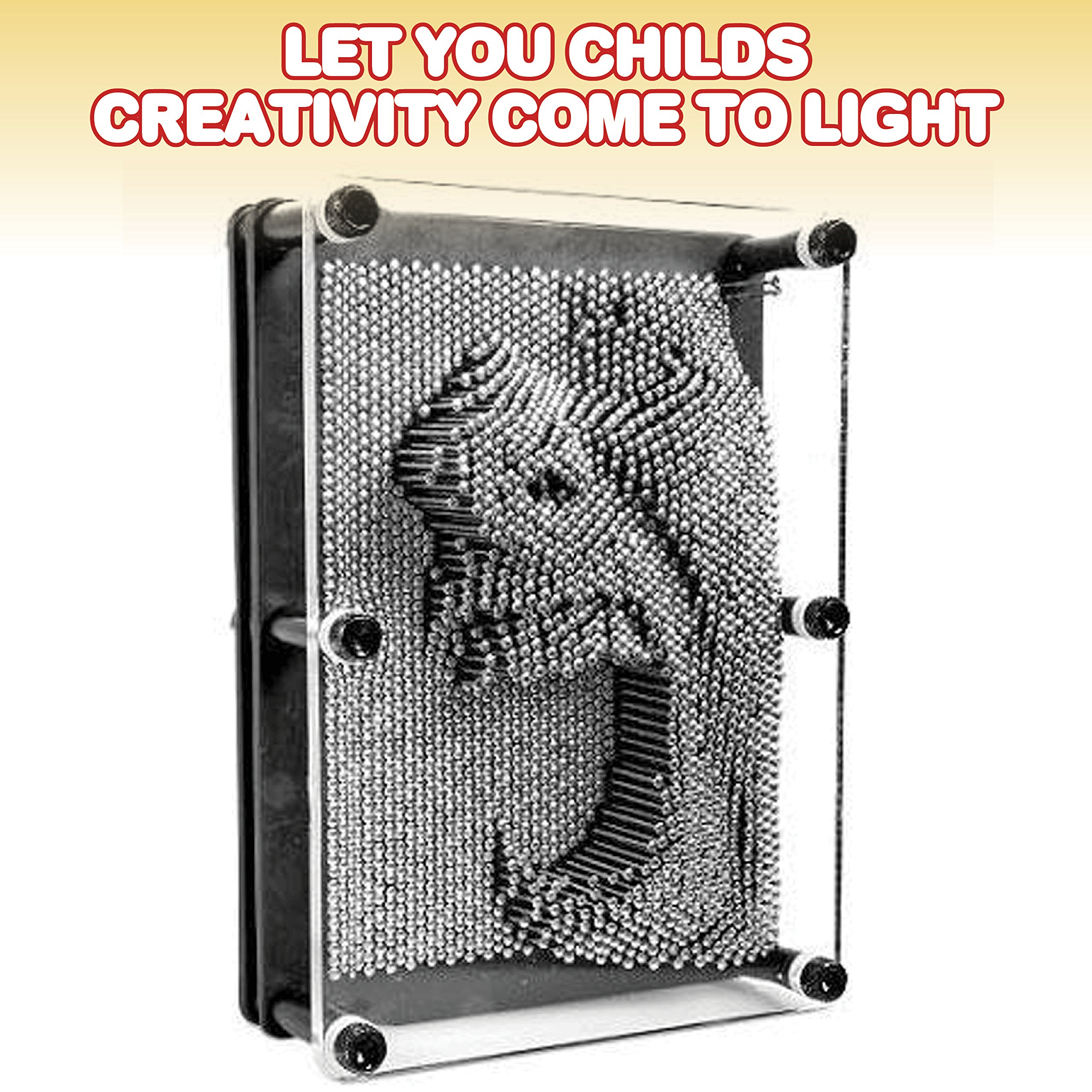 ArtCreativity 3D Pin Art Toy (Pack of 2) - Large 5x7 & Small 3.5x5 Sensory Boards for Kids & Adults - Autism-Friendly, Durable, Creative Gift Idea