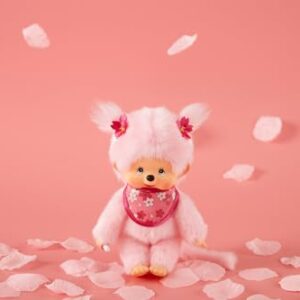 Monchhichi Sakura (Cherry Blossom) Girl Plush Toy - Pink