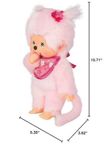 Monchhichi Sakura (Cherry Blossom) Girl Plush Toy - Pink