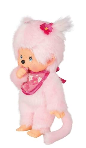 Monchhichi Sakura (Cherry Blossom) Girl Plush Toy - Pink