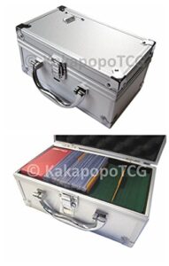 kakapopotcg d3 silver metal storage carry case cube trading cards deck box toploader tcg protector sleeve card game mtg magic ygo commander edh fab tcg ptcg