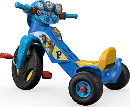 Fisher-Price PAW Patrol Toddler Tricycle Lights & Sounds Trike Toy Bike with Handlebar Grips & Storage for Preschool Kids Ages 2+ Years