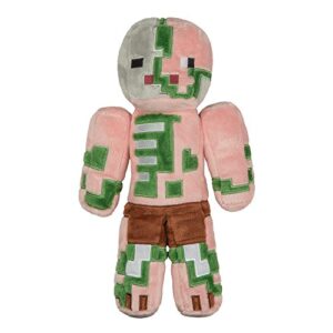 JINX Minecraft Zombie Pigman Plush Stuffed Toy, Multi-Colored, 12" Tall, with Display Box