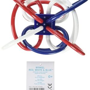 Manhattan Toy Red, White, and Blue Winkel Rattle and Teether Baby Toy