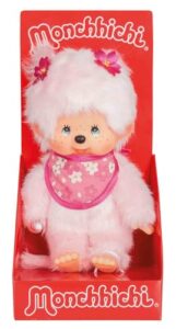 monchhichi sakura (cherry blossom) girl plush toy - pink