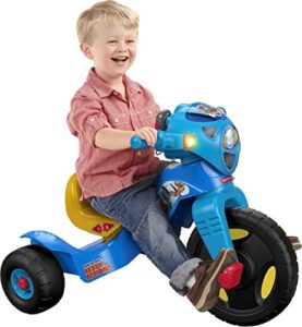 fisher-price paw patrol toddler tricycle lights & sounds trike toy bike with handlebar grips & storage for preschool kids ages 2+ years