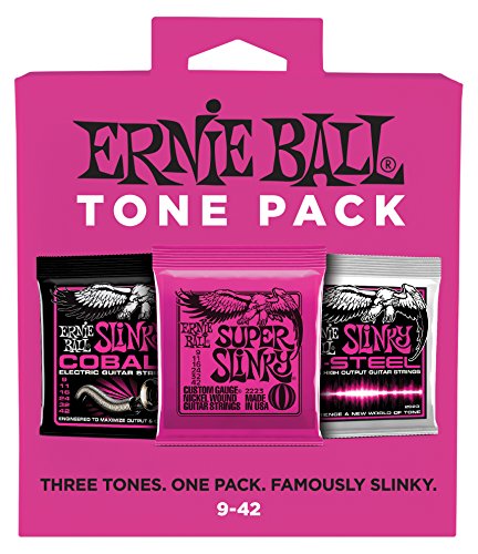 Ernie Ball Super Slinky Electric Tone Pack Guitar Strings, 9-42 Gauge (P03333)