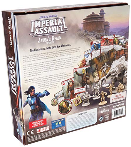 Star Wars Imperial Assault Board Game Jabba's Realm EXPANSION - Epic Sci-Fi Miniatures Strategy Game for Kids and Adults, Ages 14+, 1-5 Players, 1-2 Hour Playtime, Made by Fantasy Flight Games