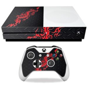 mightyskins skin compatible with microsoft xbox one s - red dragon | protective, durable, and unique vinyl decal wrap cover | easy to apply, remove, and change styles | made in the usa