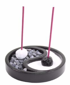 w tabletop taiji yin yang zen garden sand rock candle incense burner home decor