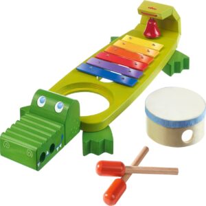 haba symphony croc music band set with 4 instruments for ages 2 and up