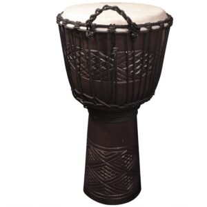 sawtooth tribe series 12" hand carved congo design rope djembe