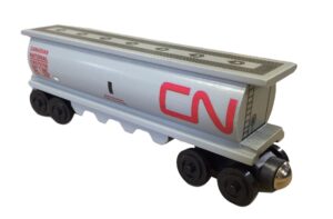 whittle shortline railroad canadian national gray cylinder hopper - wooden toy train manufacturer