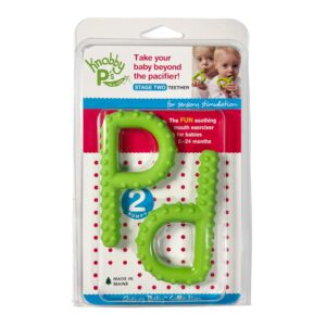 chewy tubes knobby p's in a pod - 2 green knobby p's oral sensory mouth exerciser teether