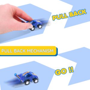 Big Mo's Toys Mini Cars- Party Pack Assorted Pull Back Friction Racing Cars Vehicles Set Fun Gift Party Favors for Kids Bulk Pack of 24