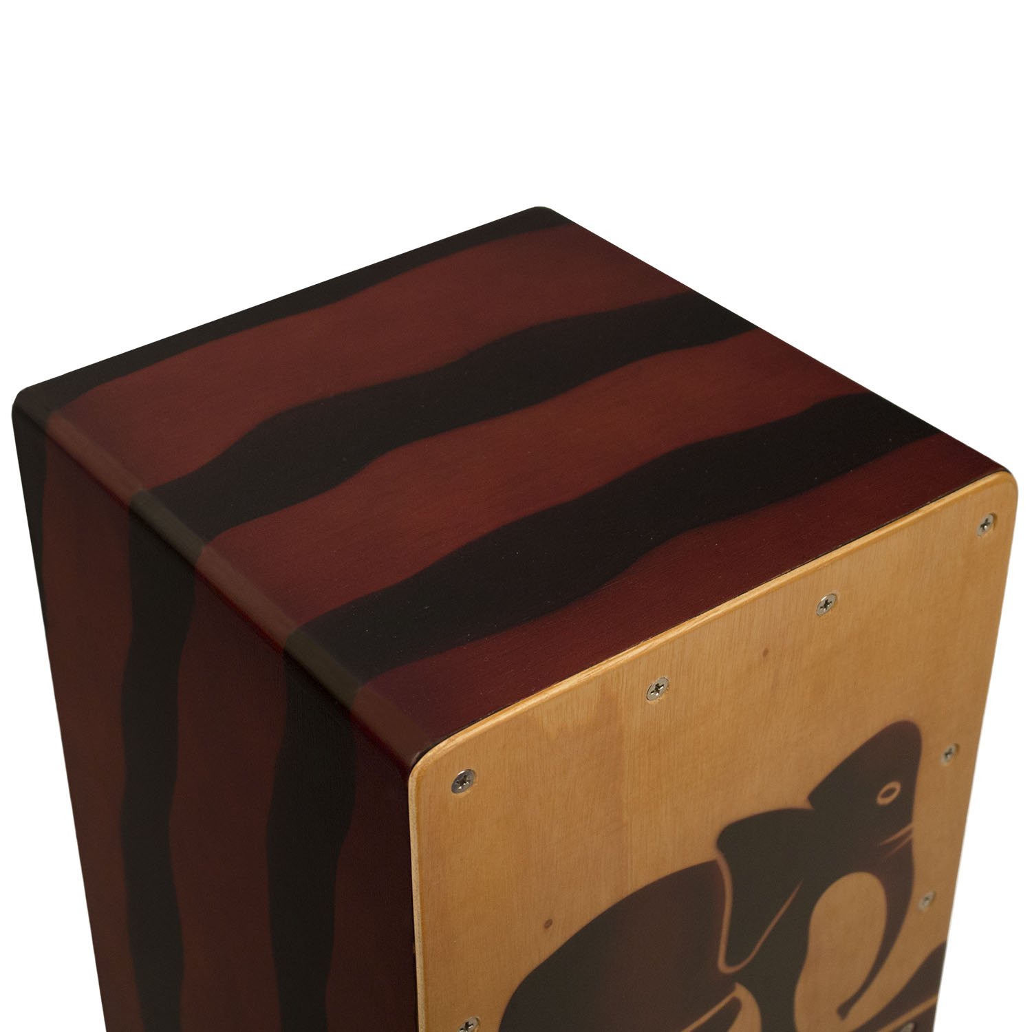 Sawtooth Harmony Series Hand Stained Elephant Design Travel Size Cajon Percussion Box