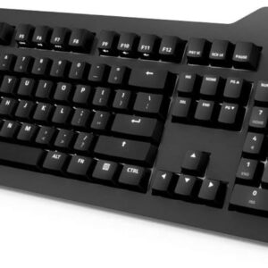 Das Keyboard Prime 13 Backlit Wired Mechanical Keyboard, Cherry MX Brown Mechanical Switches, Clean White LED Backlit Keys, USB Pass-Through, Aluminum Top Panel (104 Keys, Black)