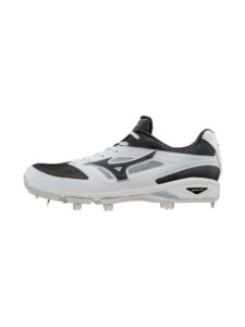 mizuno men's dominant ic baseball shoe, white/black, 7 d us