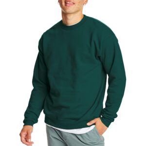 hanes men's ecosmart sweatshirt, deep forest, xl