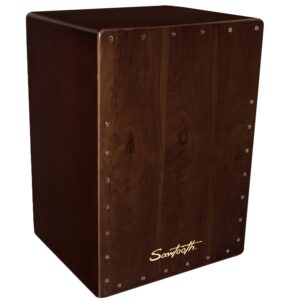 sawtooth chocolate satin hand stained large cajon percussion box