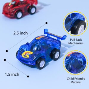 Big Mo's Toys Mini Cars- Party Pack Assorted Pull Back Friction Racing Cars Vehicles Set Fun Gift Party Favors for Kids Bulk Pack of 24