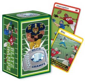 blitz champz | football card game (ages 7+) | fun family game | party game | gifts for football fans | card game for kids | card game for adults