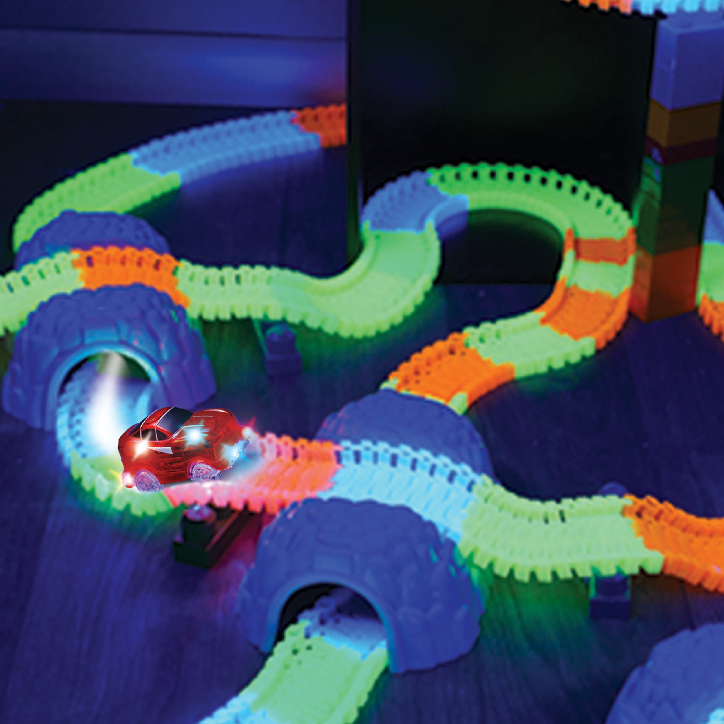 Ontel Magic Tracks The Amazing Racetrack That Can Bend, Flex and Glow - As Seen On TV Multicolor, 11'