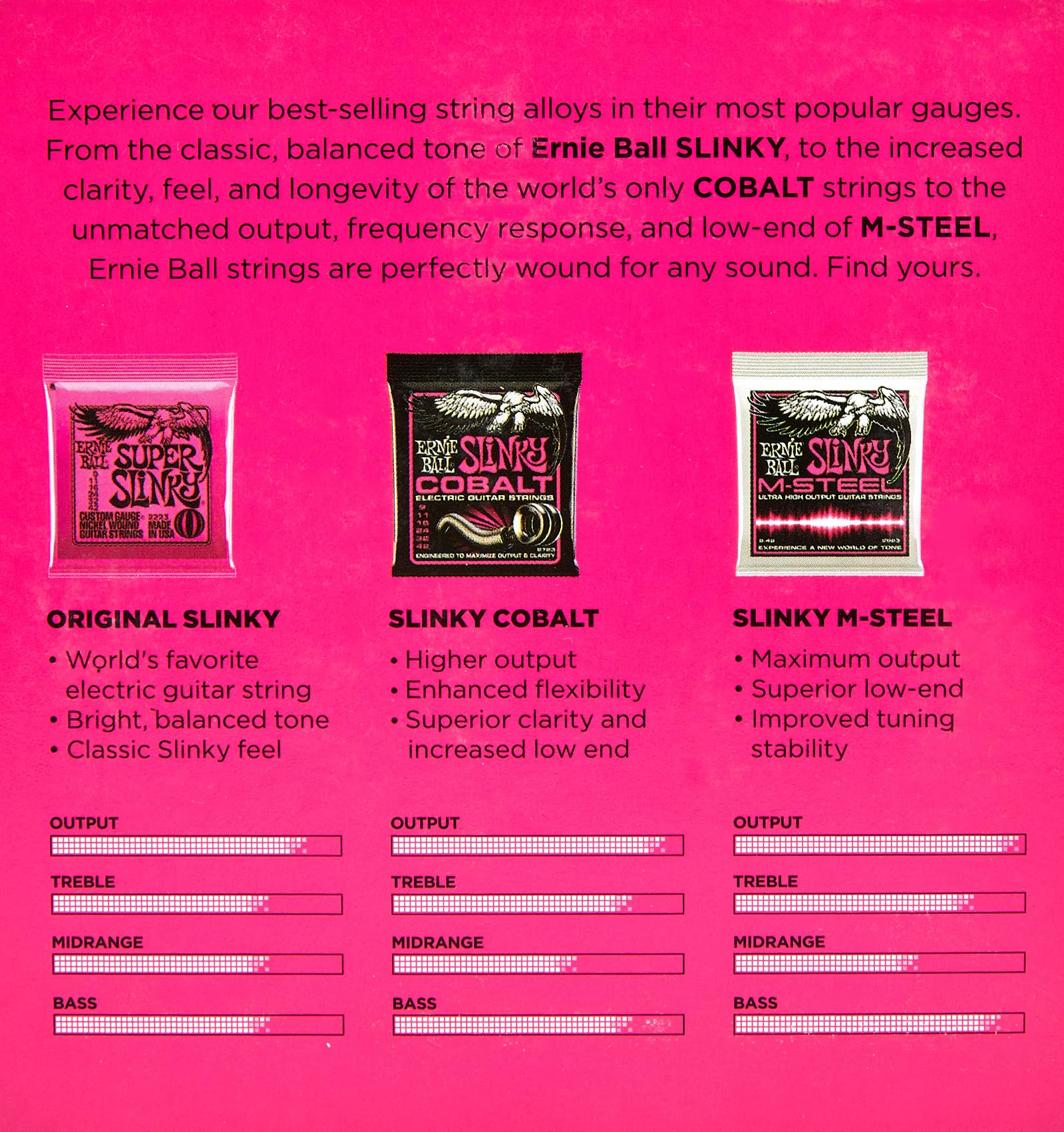 Ernie Ball Super Slinky Electric Tone Pack Guitar Strings, 9-42 Gauge (P03333)