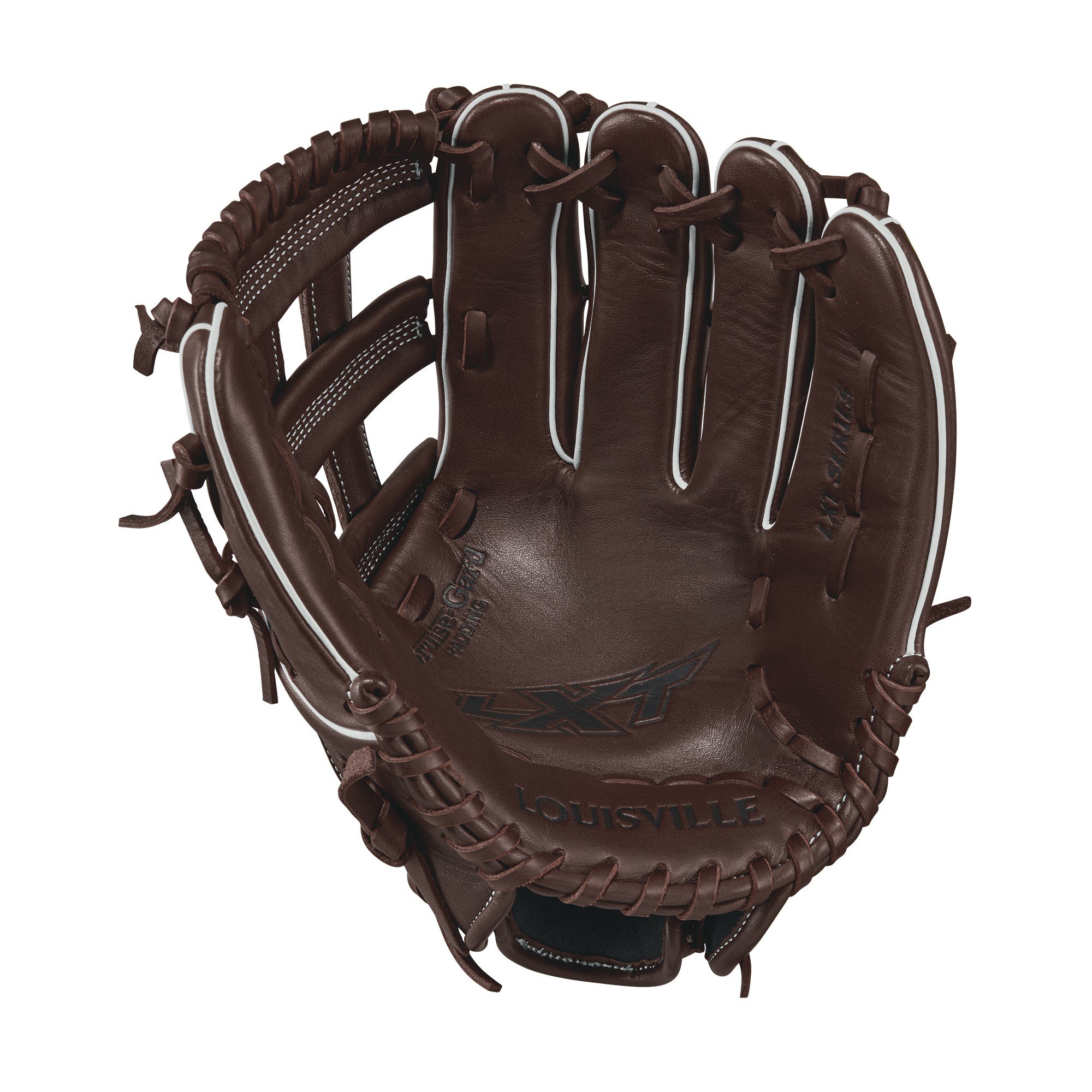 Louisville Slugger LXT Outfield Softball Gloves, Right Hand, 12.5", Dark Brown/White