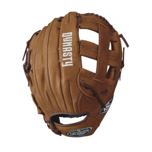 louisville slugger dynasty slow pitch softball gloves, right hand, 13", caramel