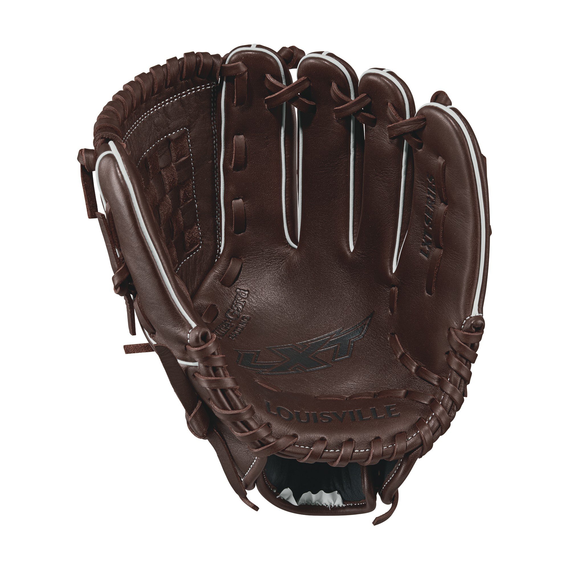 Louisville Slugger LXT Pitcher Softball Gloves, Right Hand, 12", Dark Brown/White